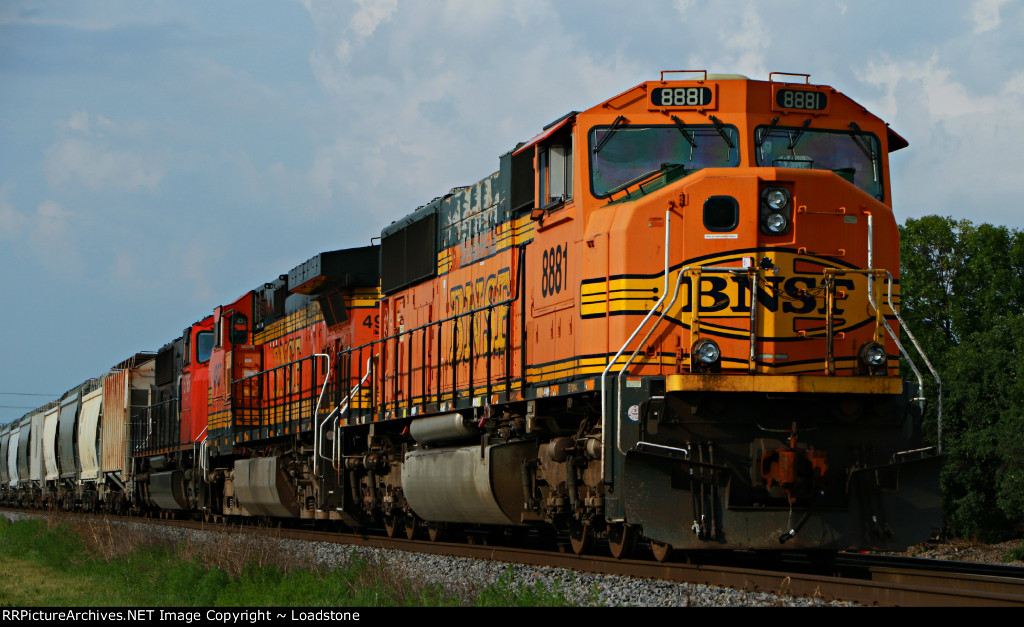 BNSF 8881 BNSF 4907 CN 5785
